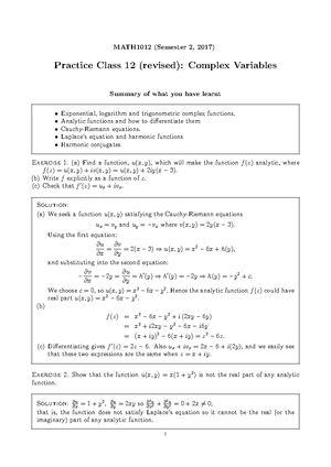 MATH1012 - UWA - Mathematical Theory and Methods - Studocu