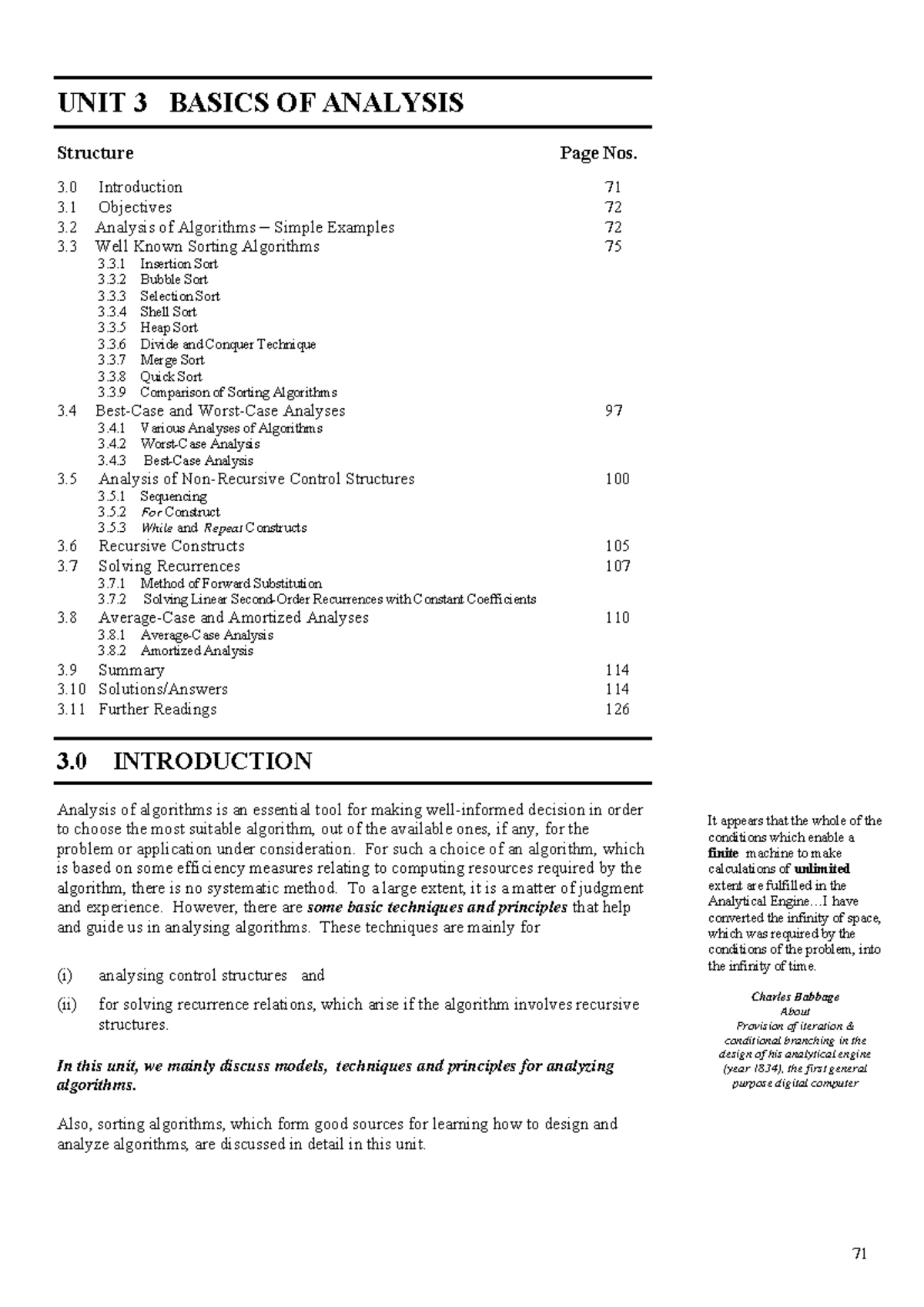 Block 1 Ms 031 Unit 3 Mca Basics Of Analysis Unit 3 Basics Of Analysis Structure Page Nos 3 