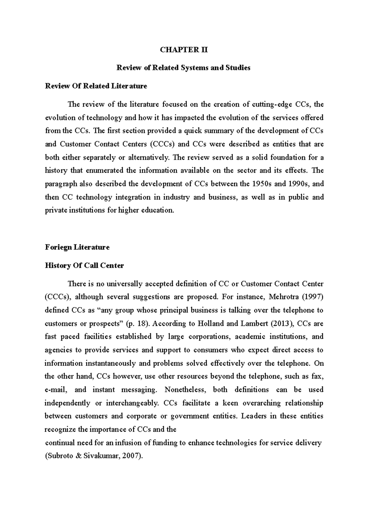 Thesis About CALL Center Computer Installing Chapter II - CHAPTER II ...