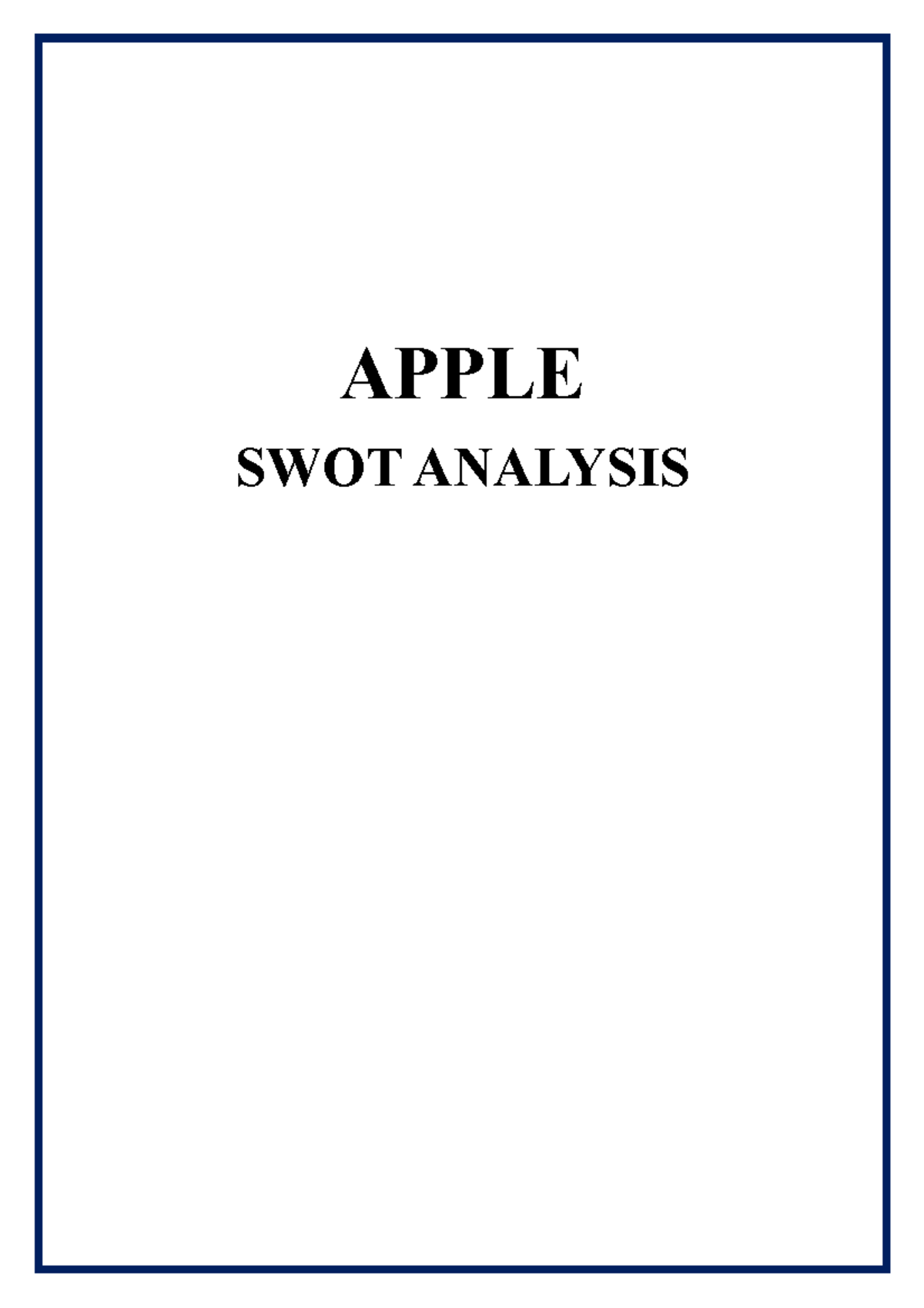 Apple SWOT Analysis - APPLE SWOT ANALYSIS APPLE Figure 1: Apple Website ...