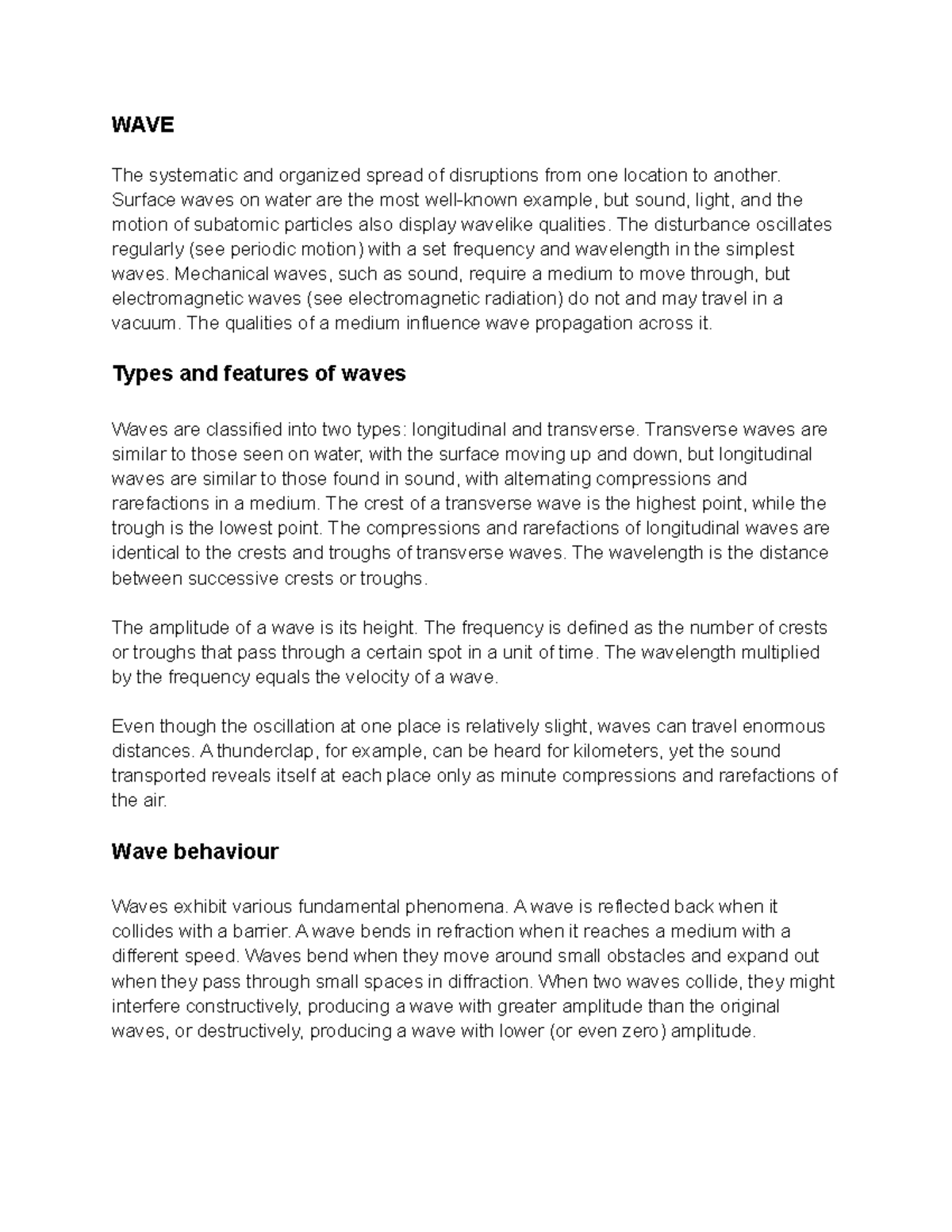 Wave (Manual Tracking Radar Technology) - WAVE The systematic and ...