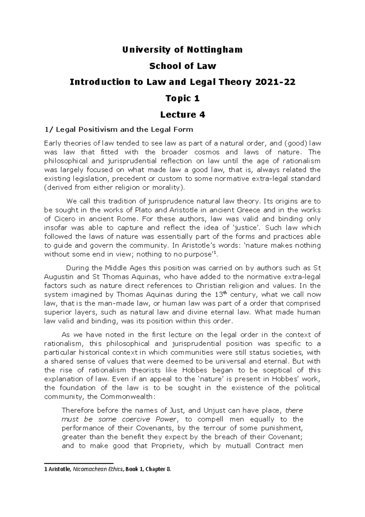 Lecture 4 21 22 - the system of rules which a particular country or ...