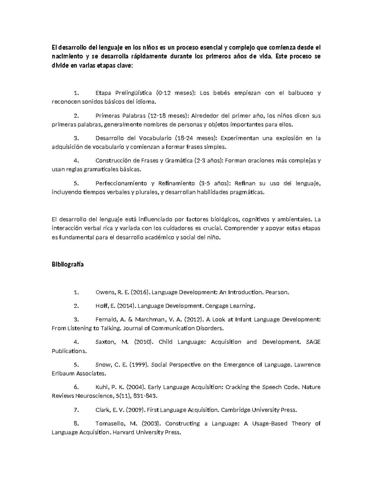 El desarrollo del lenguaje en los niños es un proceso esencial y ...