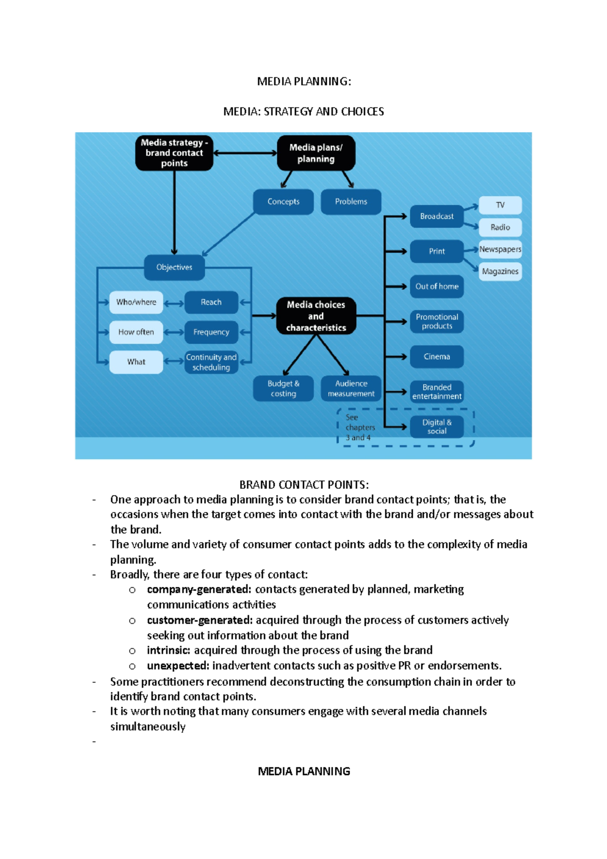 9. Media Planning - MEDIA PLANNING: MEDIA: STRATEGY AND CHOICES BRAND ...