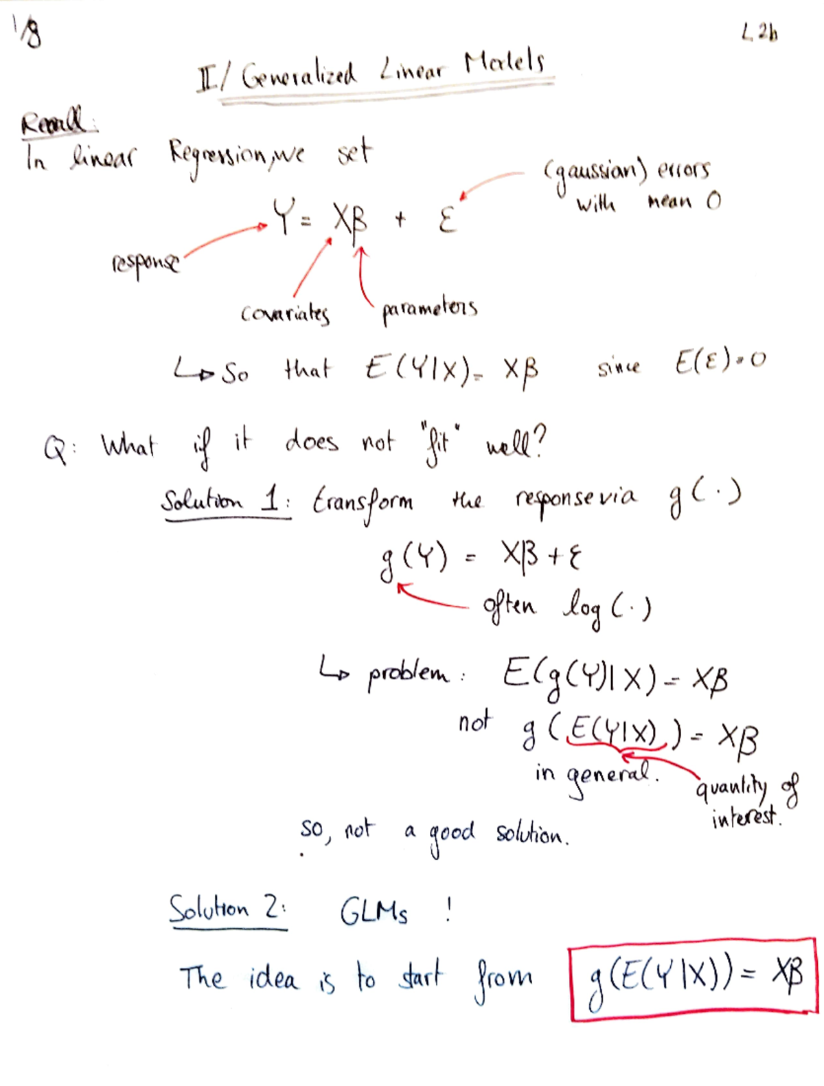 MATH523 lecture 2b - L2h L/eweialzed 2inear Metels Re In inoa Kegeion ...