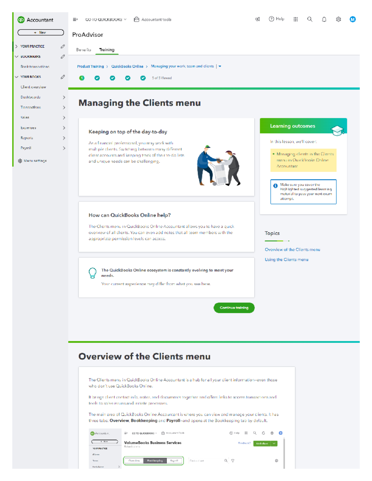 Managing clients - qbo notes - How can QuickBooks Online help? The ...
