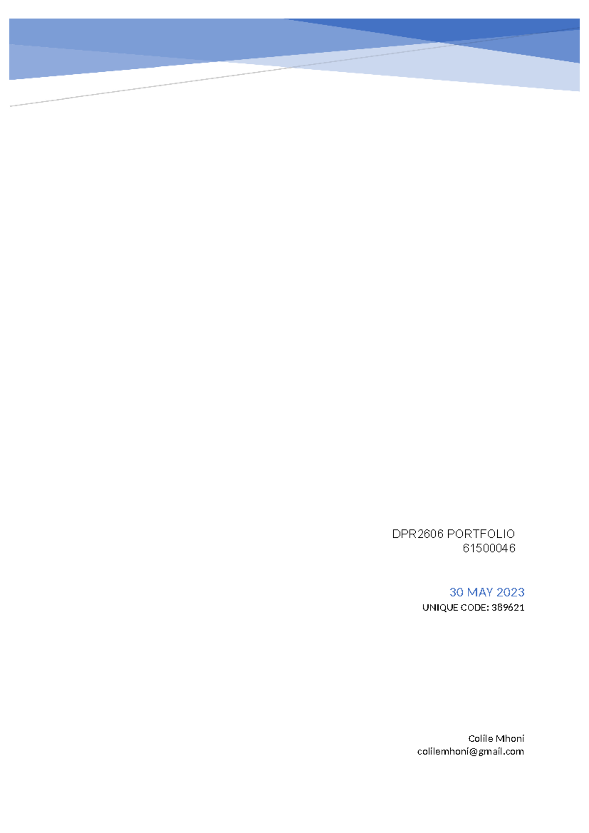 DPR 2606 Portfolio - can use it for term3 - DPR2606 PORTFOLIO 61500046 ...