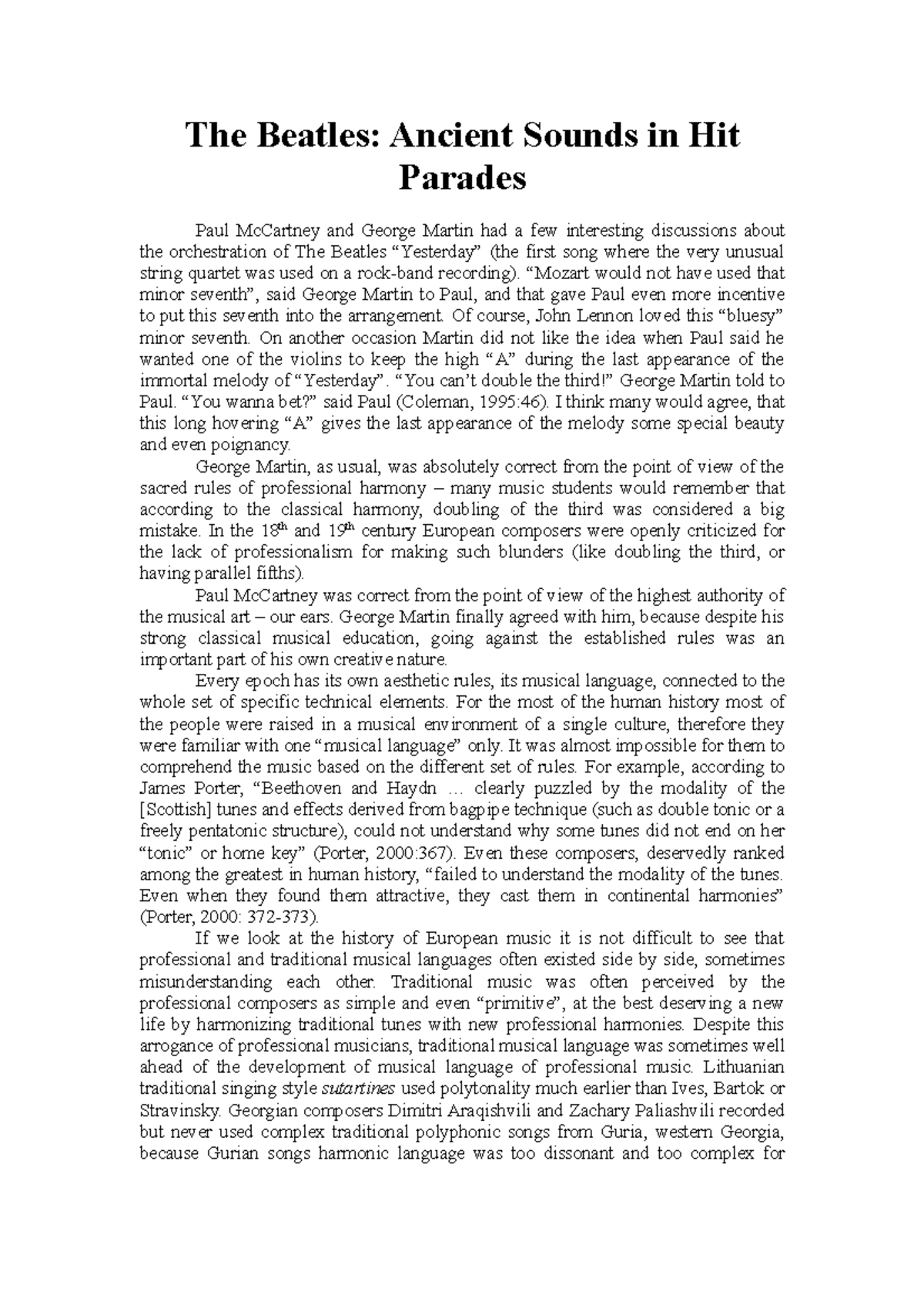 Case Study- The Beatles - The Beatles: Ancient Sounds in Hit Parades ...