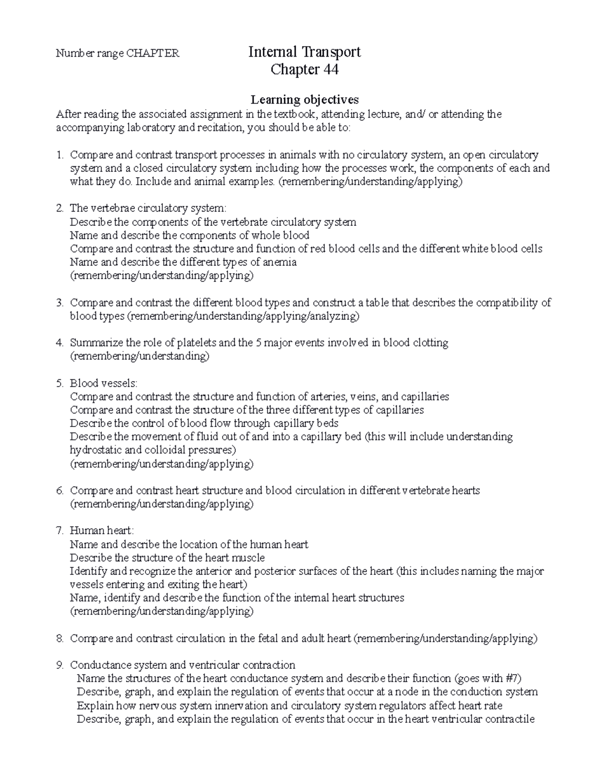 Chap 44 Internal Transport-SP23 - Number range CHAPTER Internal ...