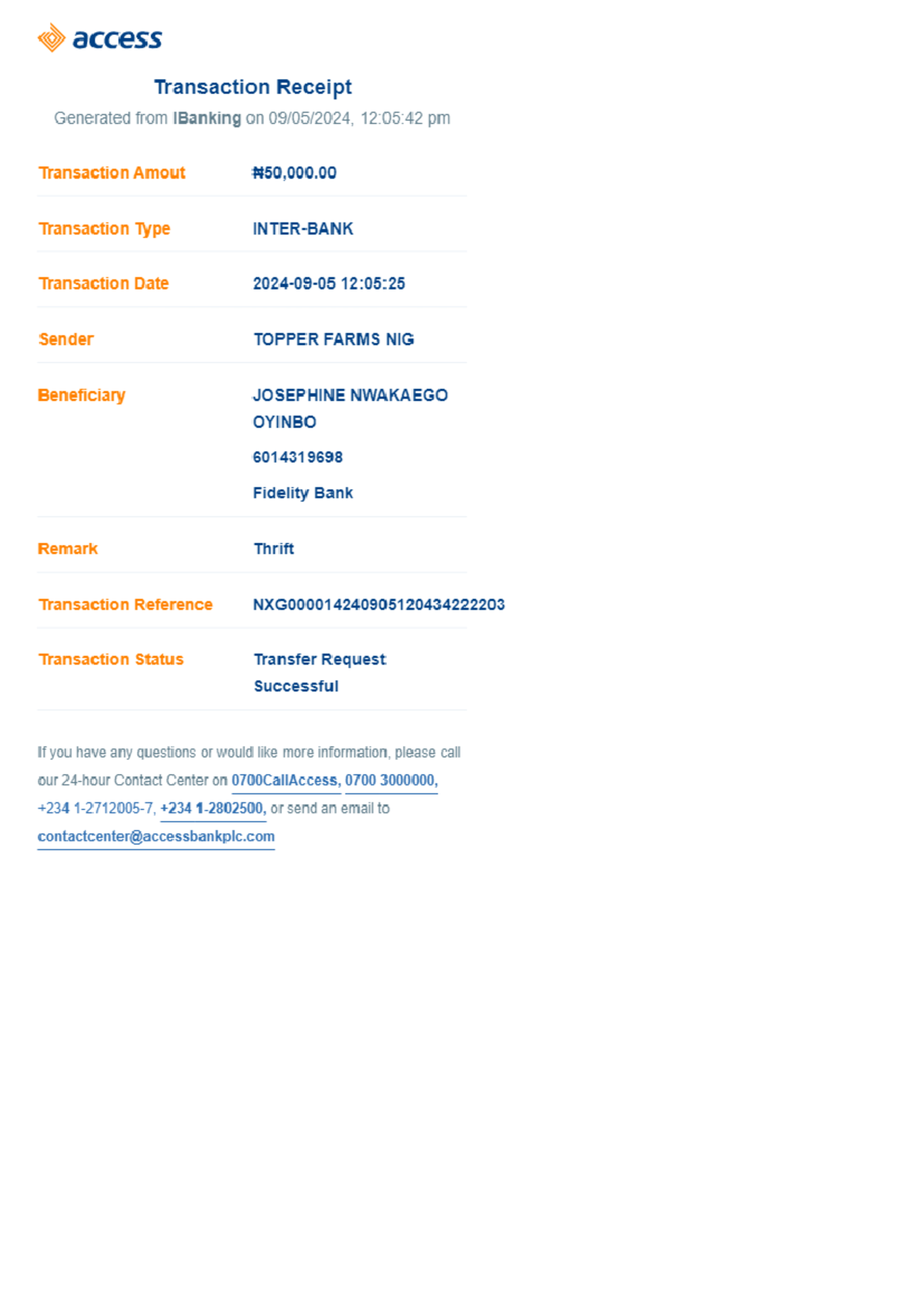Receipt - Lecture summary notes - access Transaction Receipt Generated ...