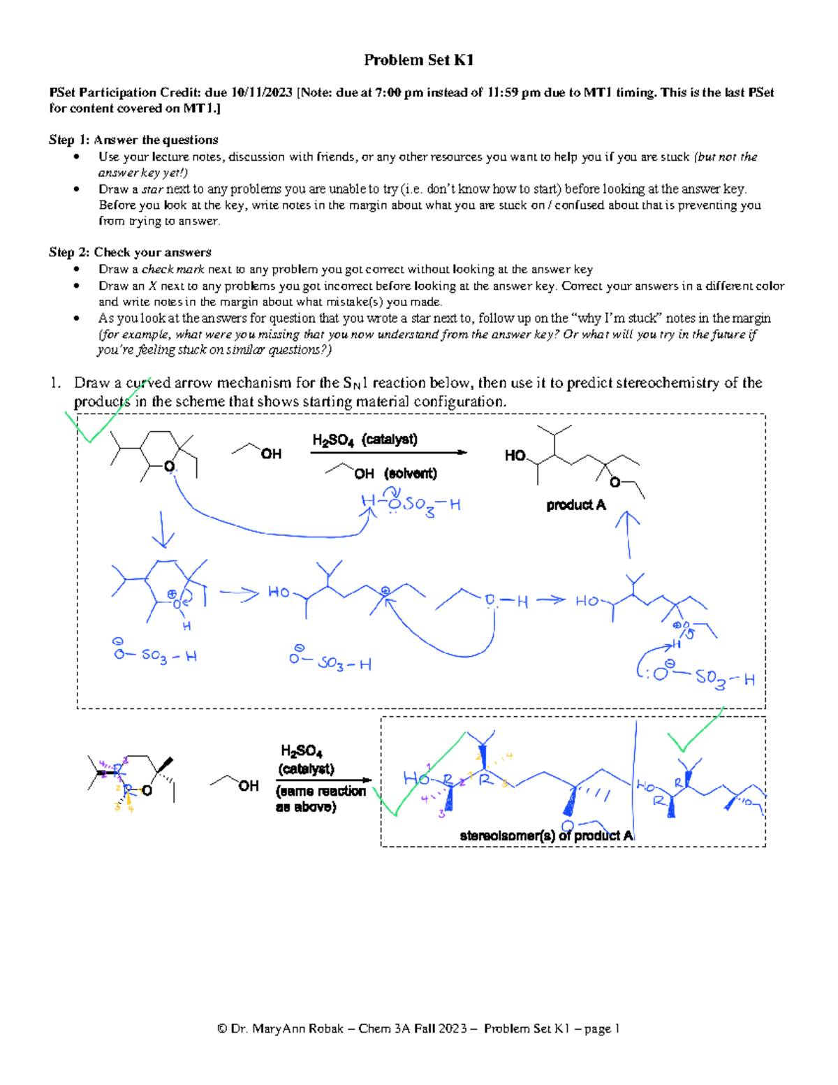 Fa23 3A Robak PSet K1 - Problem Set K PSet Participation Credit: due 10 ...