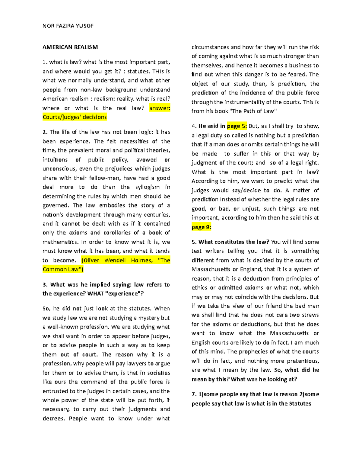 American Realism - NOTES - NOR FAZIRA YUSOF AMERICAN REALISM what is ...