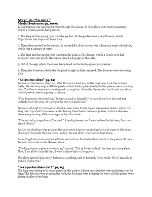 Cambridge Latin Course Stage 21 Translations - Stage 21: “Aquae Sulis ...