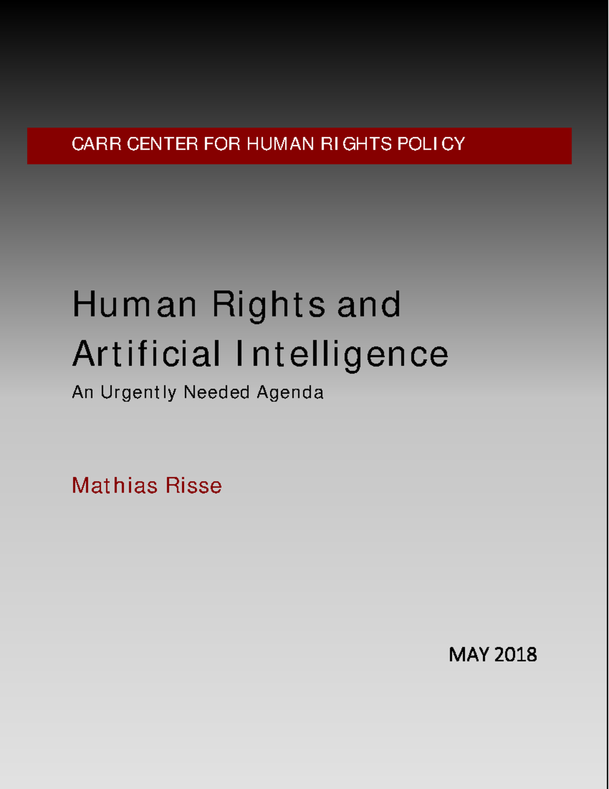 Humanrightsai designed - Human Rights and Artificial Intelligence An Urgently Needed Agenda ...