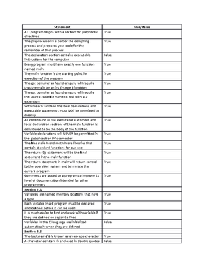 Purdue CS 159 CHP 1 Review Questions - It is a course standard that you ...