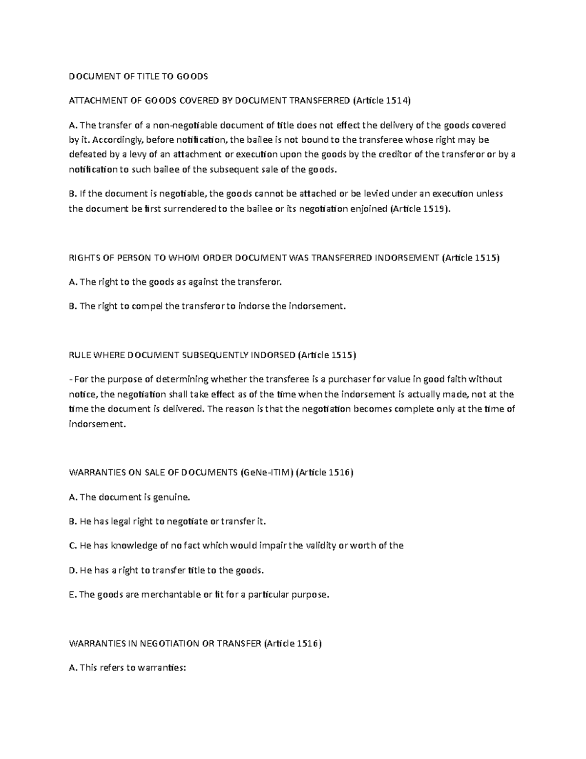 Document OF TIT-WPS Office - DOCUMENT OF TITLE TO GOODS ATTACHMENT OF ...