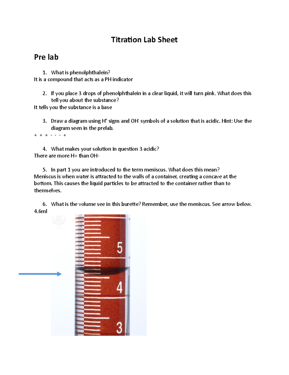Titration Lab Sheet - 11th Grade Chemistry for LUOA - Titration Lab ...