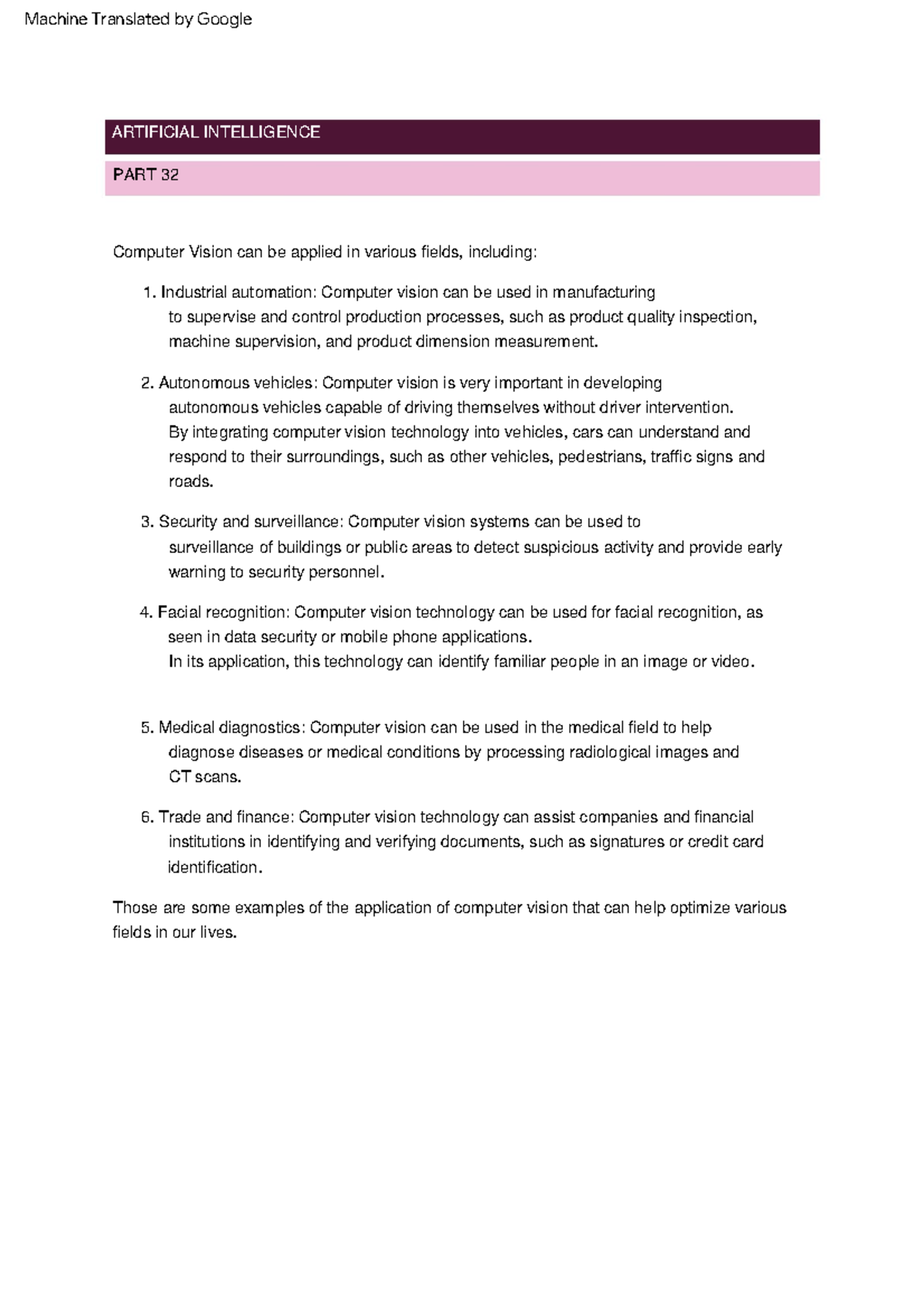 Machine Learning Part 32 Penerapan Computer Vision - Computer Vision ...