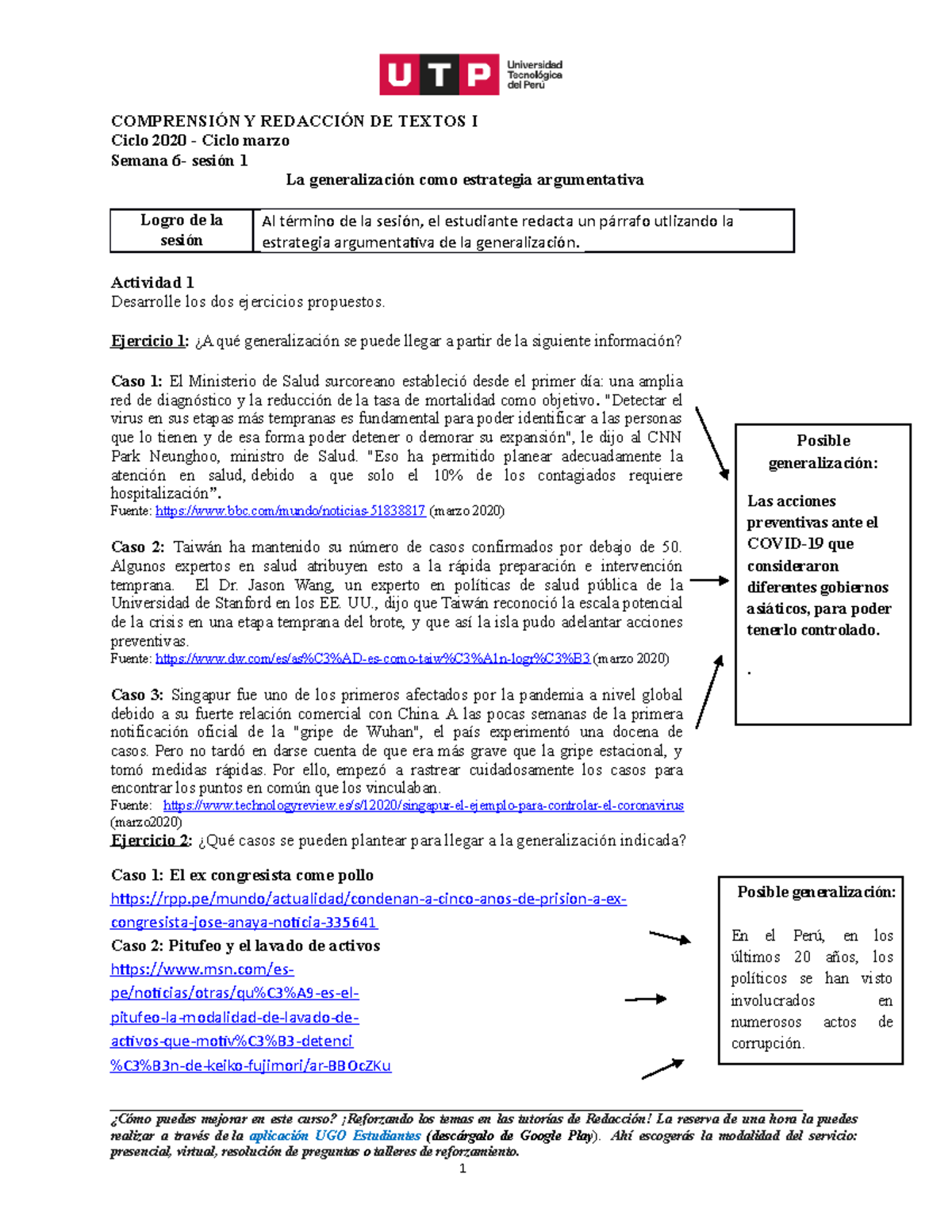 S06.s1 La generalización como estrategia argumentativa (material) 2020 ...
