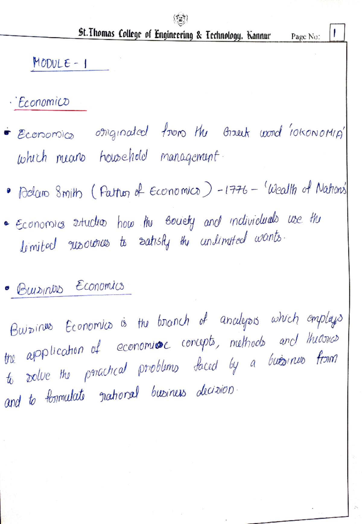 M1 - Module 1 notes - (t:\ 1 ': - St (ollrgr or En9inrr1·in9 ...