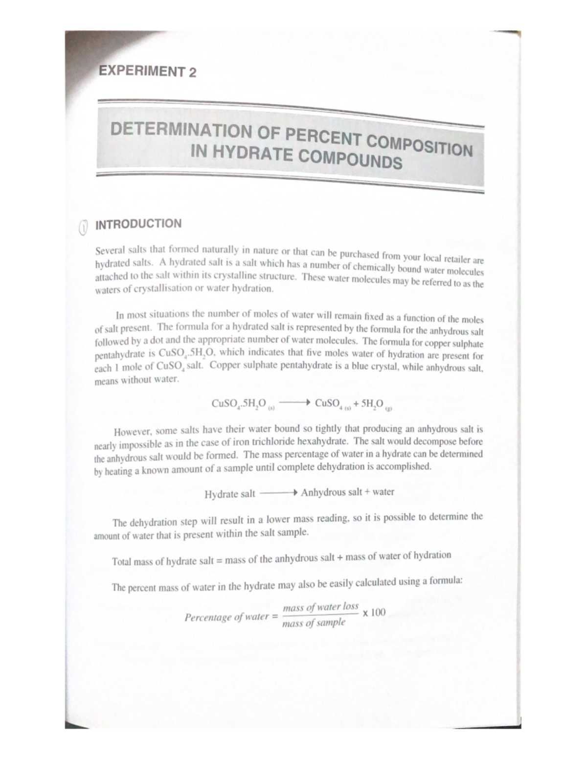 Experiment 2 - exp 2 - Diploma in Science - Studocu