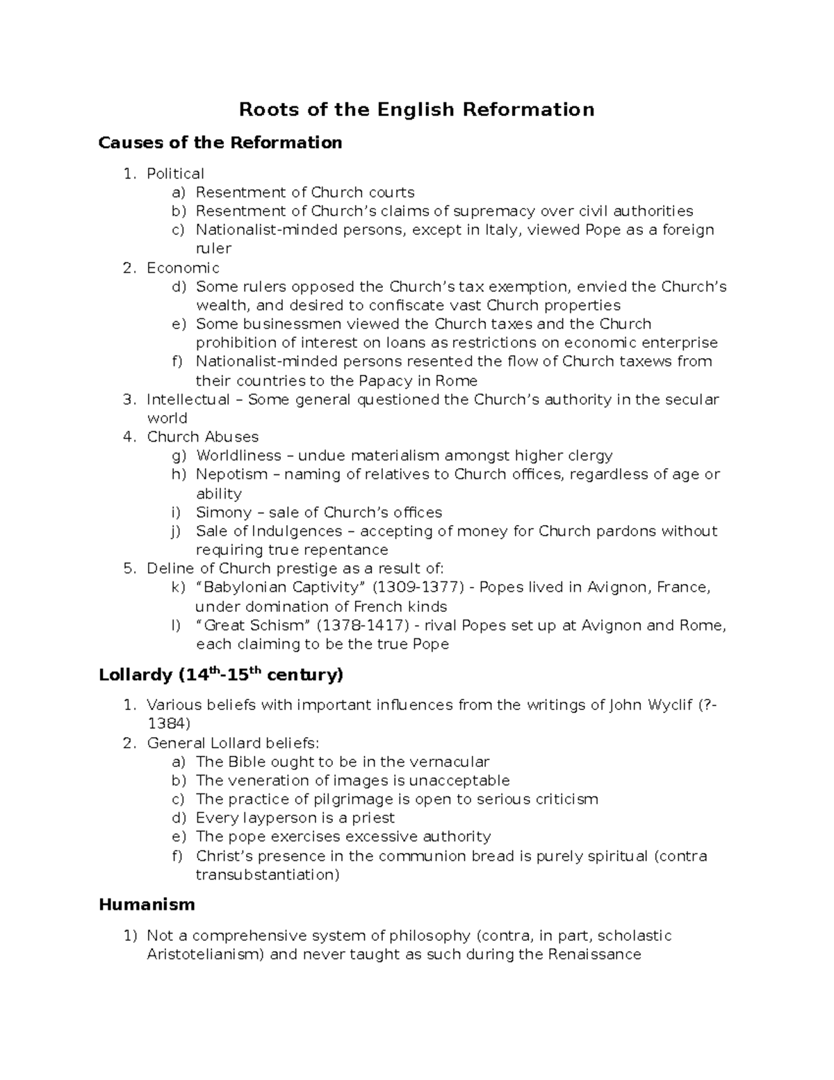 3 - Roots of the English Reformation - Roots of the English Reformation ...