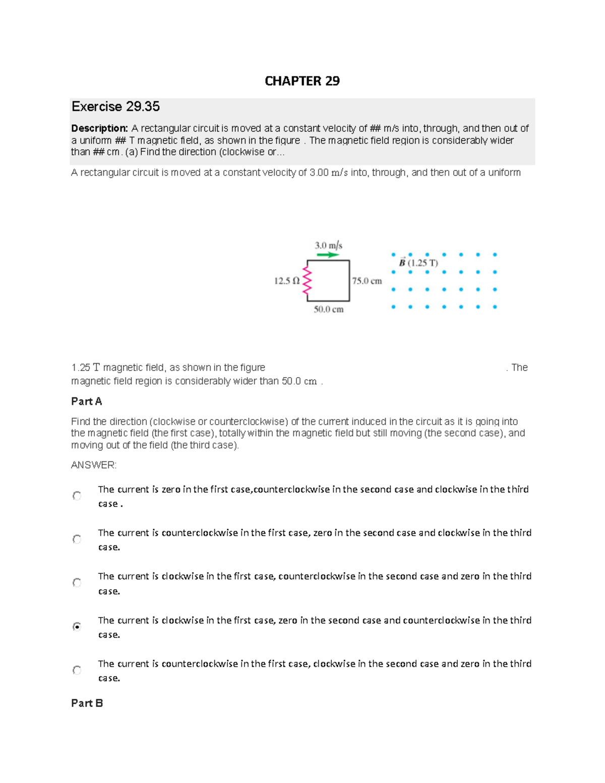 University Physics 2 Tutorial 29 Solns Chapter Exercise 29 Description A Rectangular 
