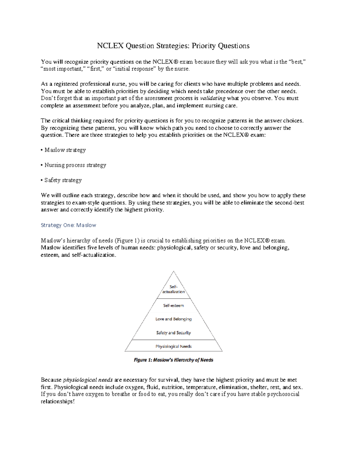 Nclex Question Strategies - NCLEX Question Strategies: Priority ...