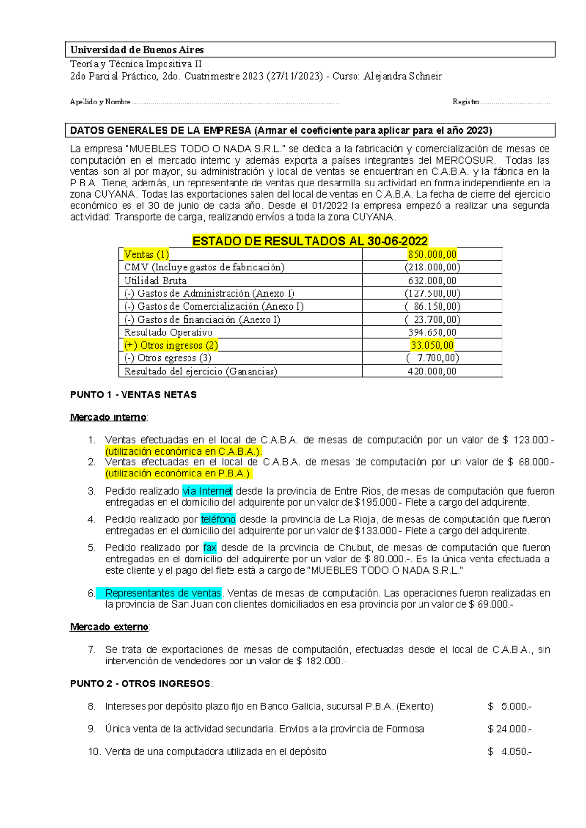 1-2 PP 2C 2023 Enunciado Pilar - Universidad de Buenos Aires Teoría y ...