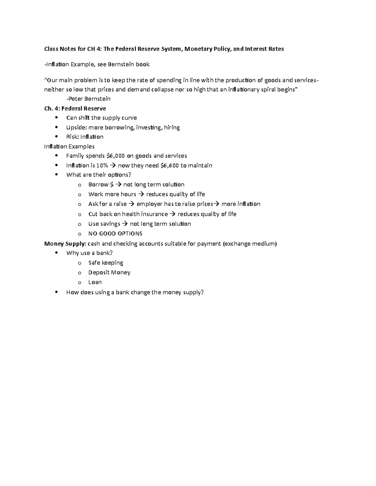 Class Notes For CH 4 1 Summary Book Financial Markets And 