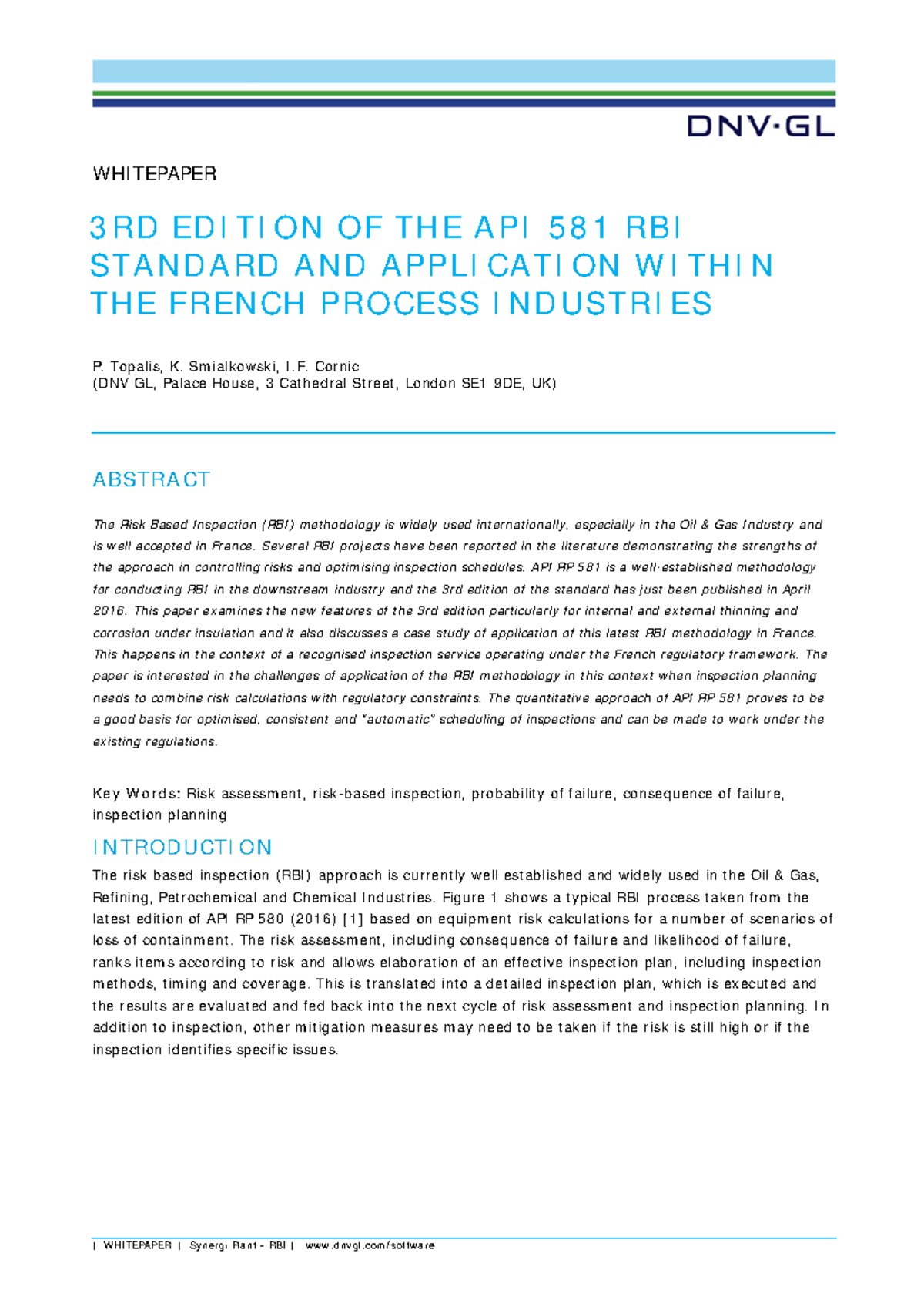 551489570 Synergi Plant 3rd Edition of the API RP 581 RBI Standard and ...