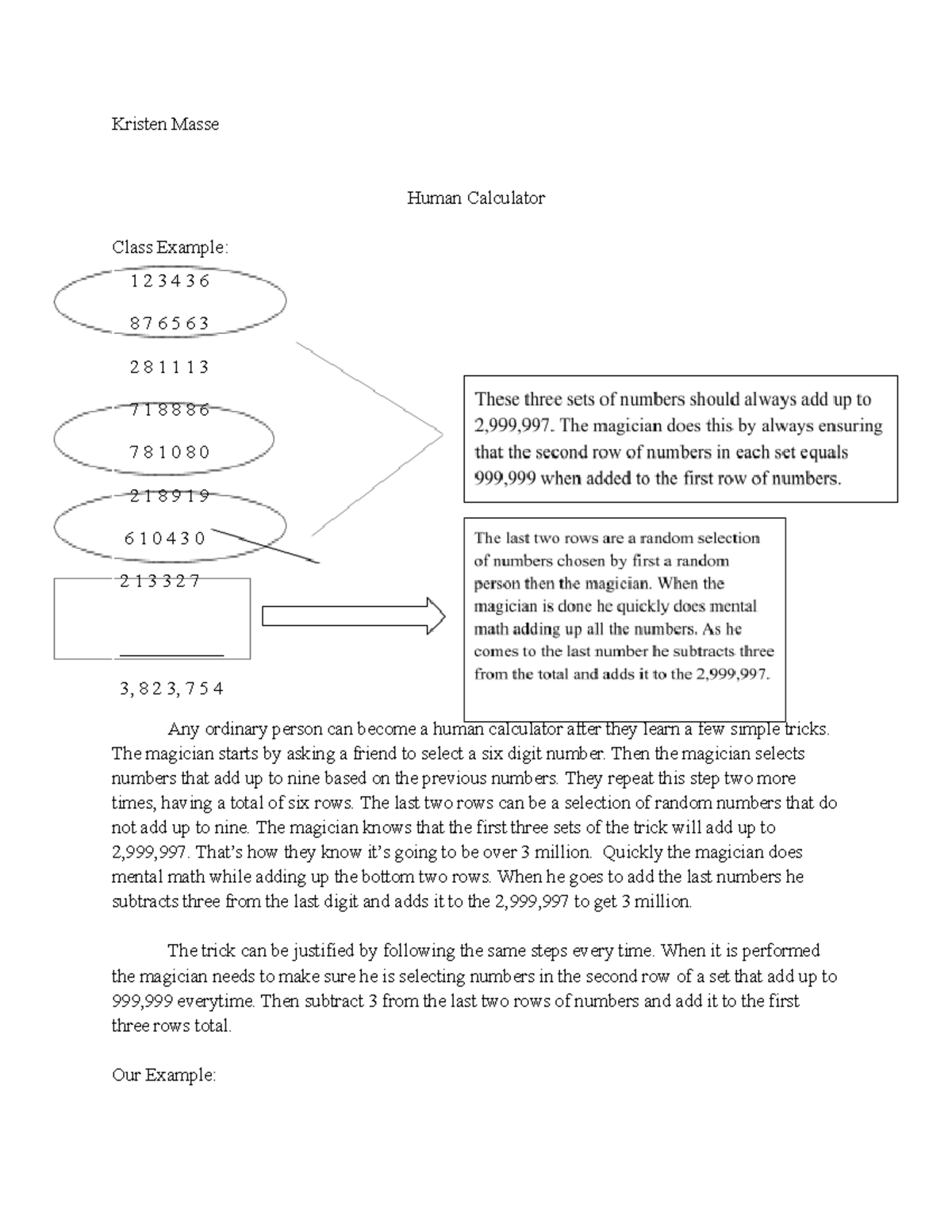 Human Calculator -3 - coursework - Kristen Masse Human Calculator Class ...