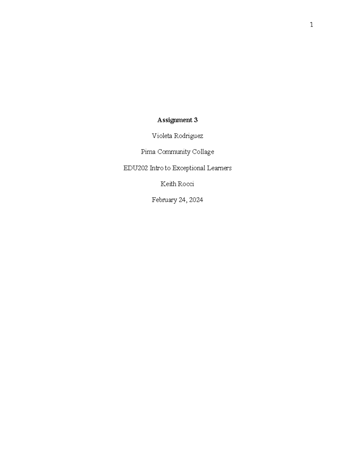 EDU-202 Assigment 3 - EDU-202 Assignment 3 - Assignment 3 Violeta ...