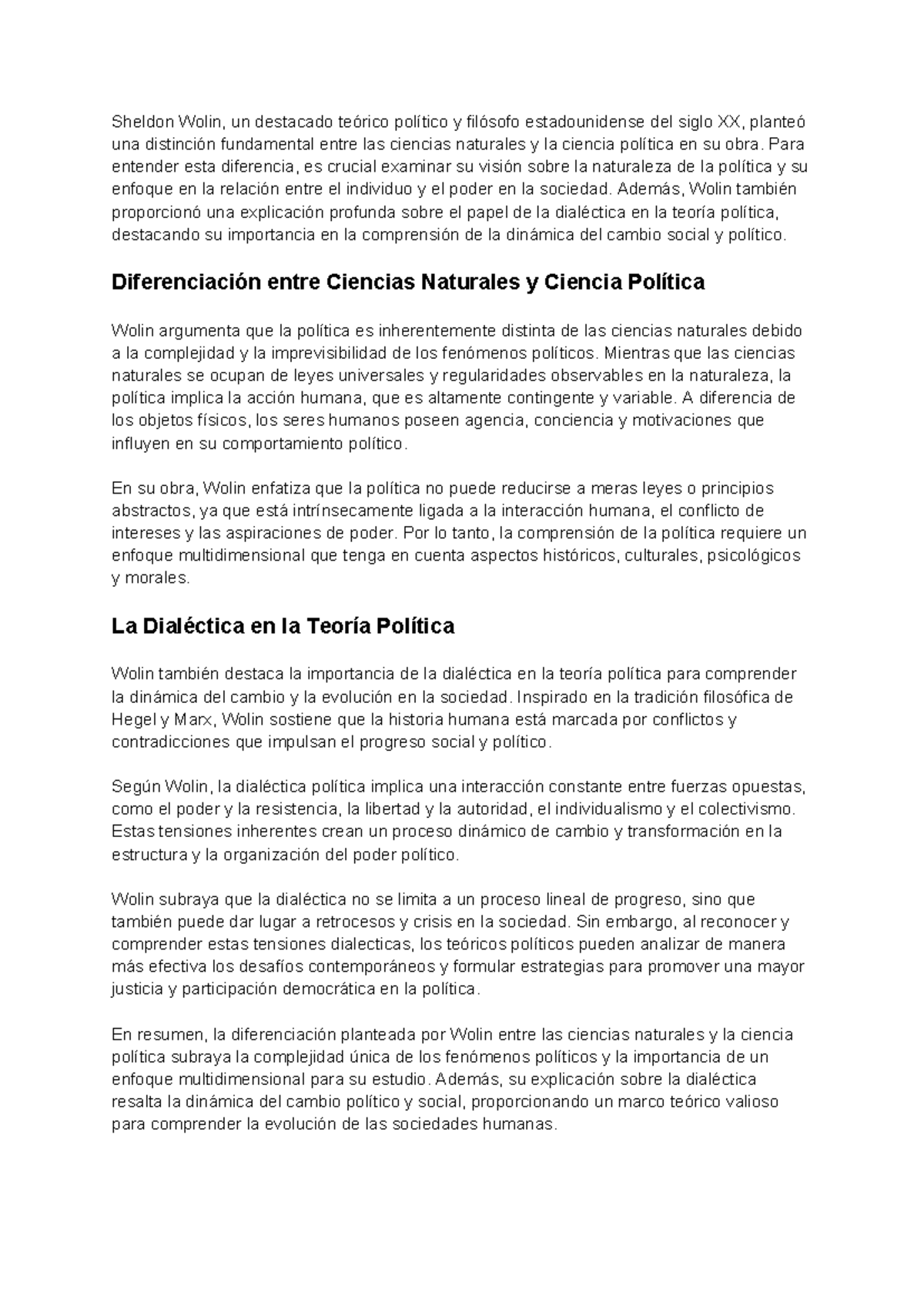 Wolin,neutralidad valorativa y más - Sheldon Wolin, un destacado ...