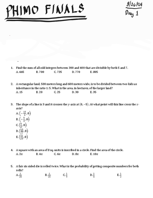 Circles performance task - Unit 7: Circles Performance Task SC 2015 ...
