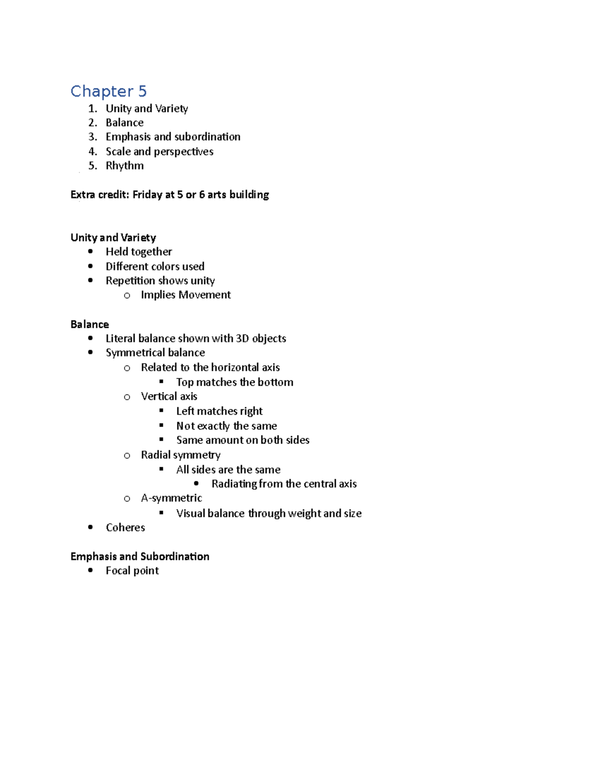 9:5 - notes from muffet jones intro to art class - Chapter 5 1. 2. 3. 4 ...