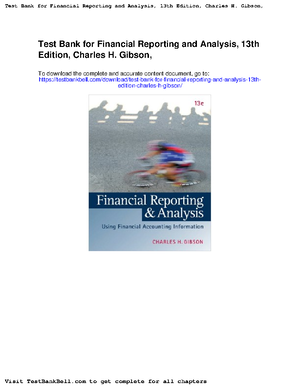 FS-2 - Summary Financial Reporting Analysis - Financial Reporting and ...