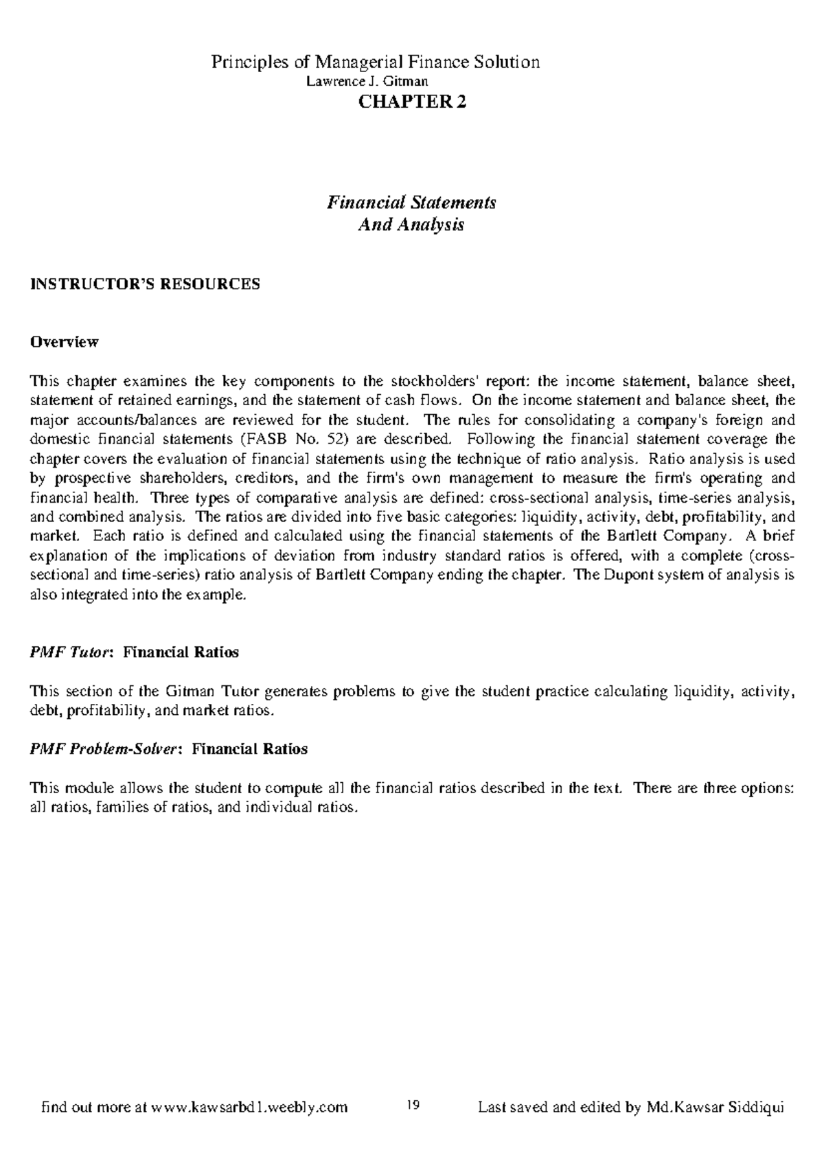 Chapter-2 - Principles of Managerial Finance Solution Lawrence J ...