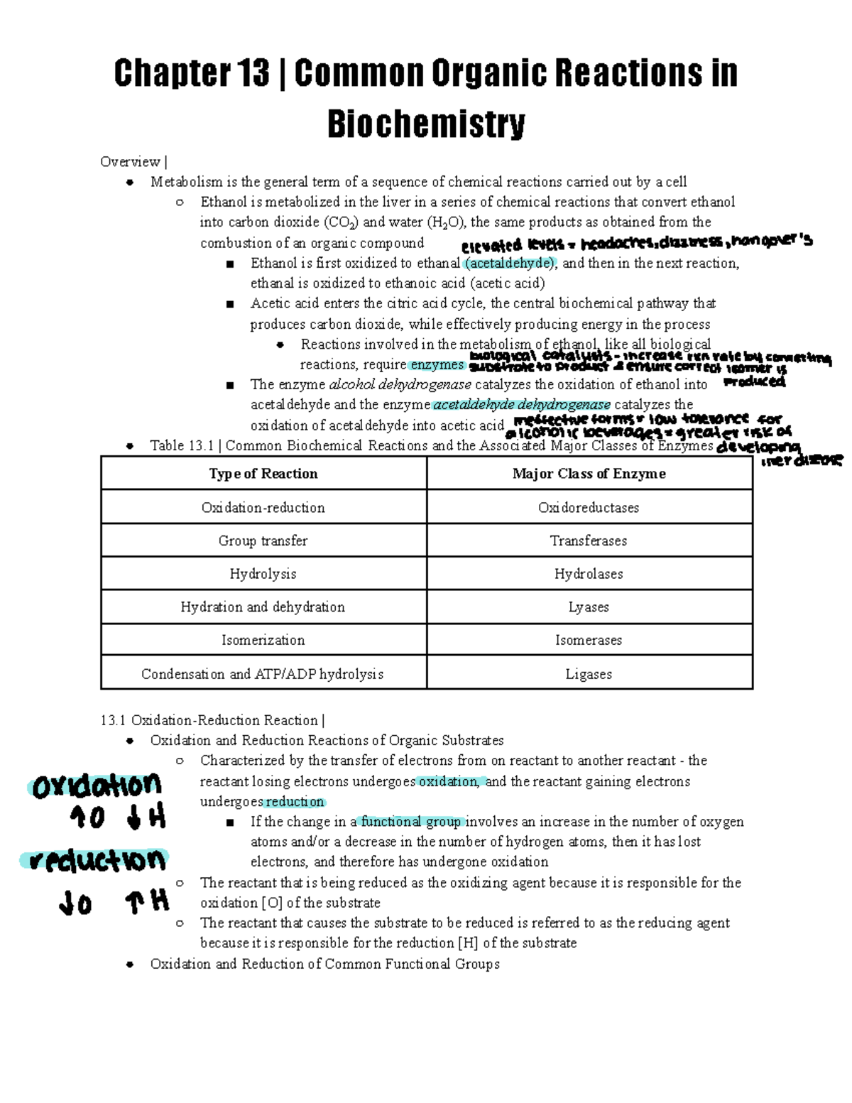 Chapter 13 Common Organic Reactions in Biochemistry - Biochemistry ...