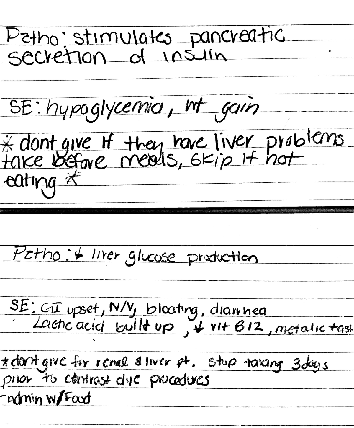 Doc 1 - Diabetes nutrition and medication study note cards - HES 154 ...