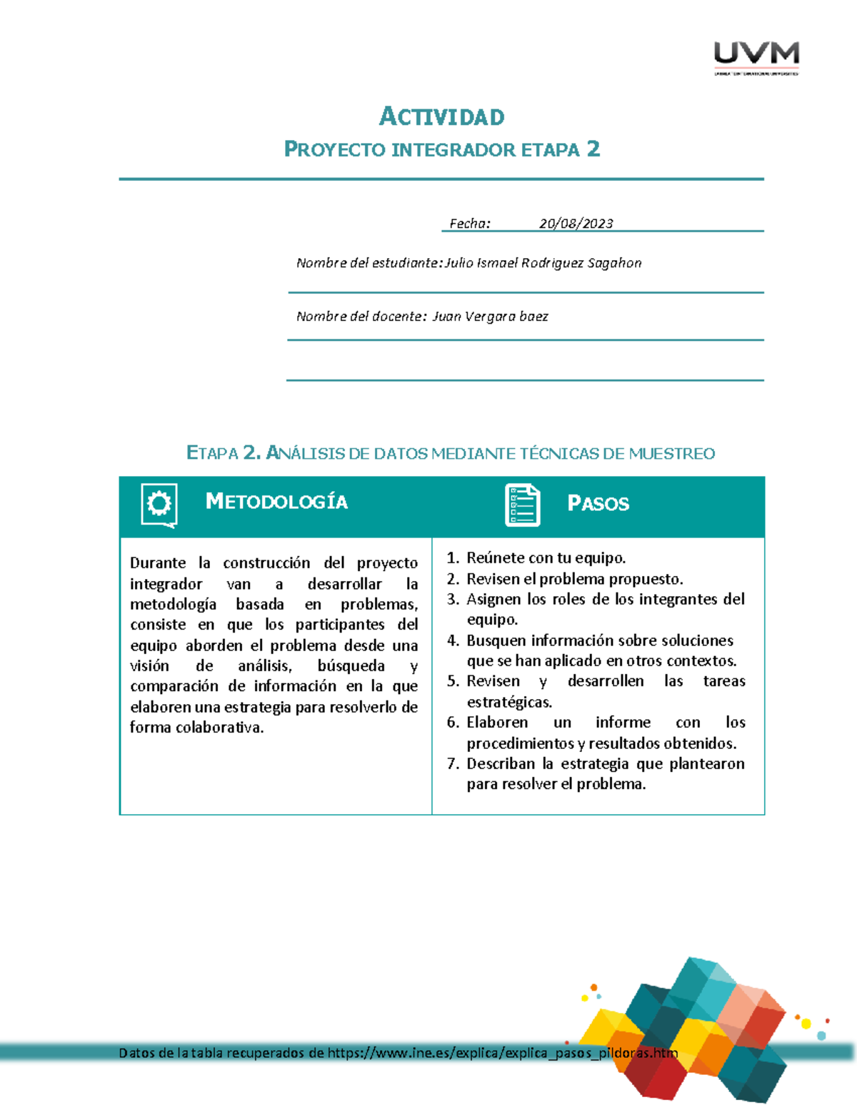 A7 JRS - PROYECTO INTEGRADOR ETAPA 2 - ACTIVIDAD PROYECTO INTEGRADOR ETAPA 2 Fecha: 20/08 ...