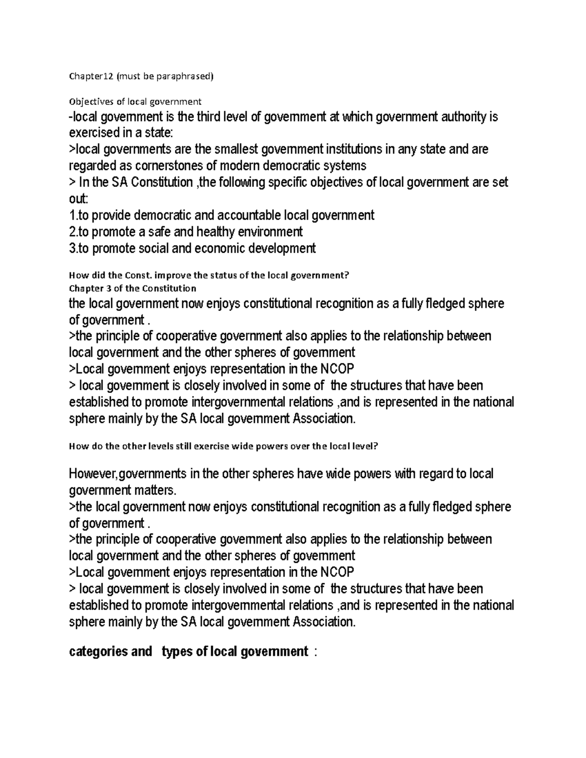 Constitutiona law chapter 12 - Chapter12 (must be paraphrased ...