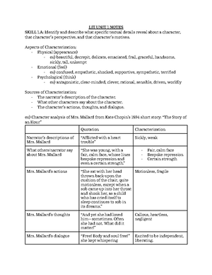 LIT UNIT 5 Video Notes - LIT UNIT 5 VIDEO NOTES SKILL 3: Explain the ...