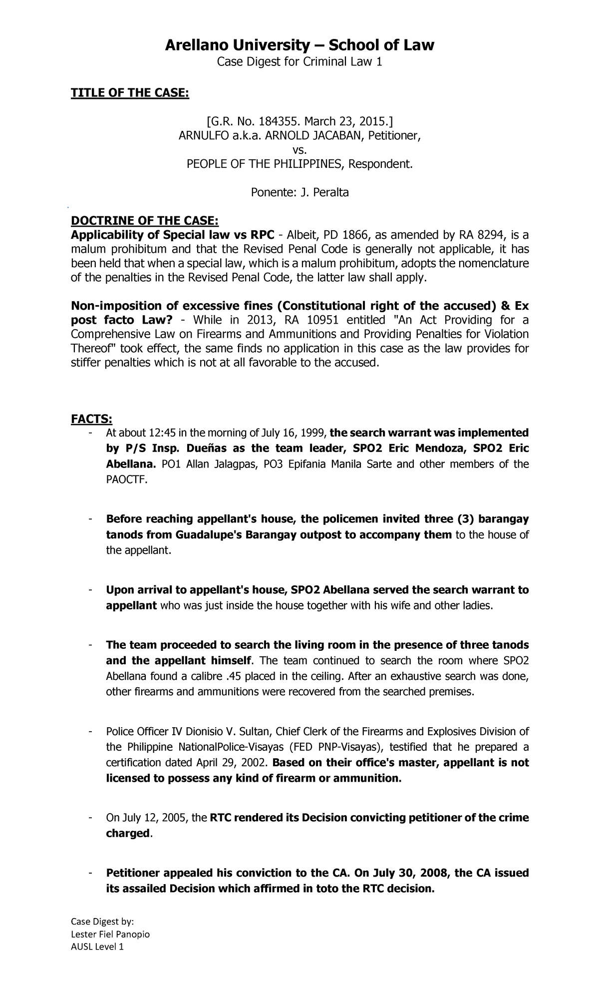 6. Jacaban v. People, G.R. No. 184355, March 23, 2015 CD - Arellano ...