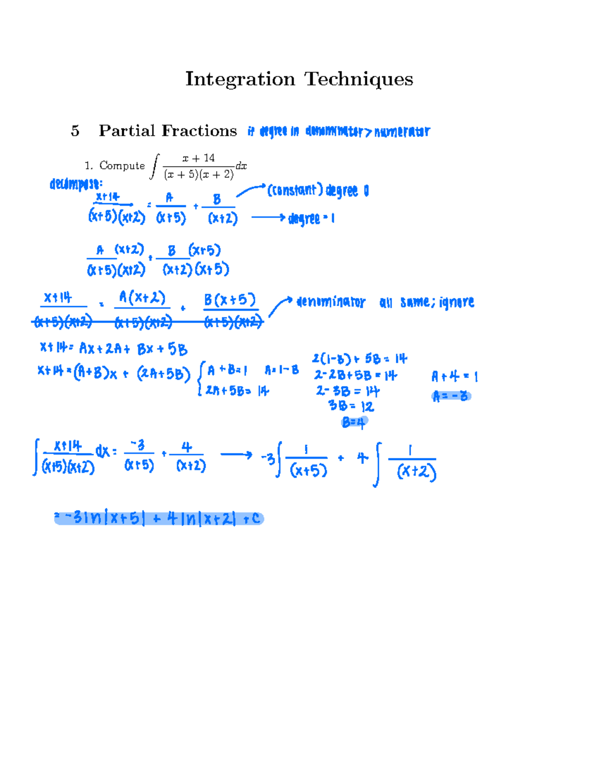 Partial Fraction In Class Notes Integration Techniques 5 Partial partial-fraction-in-class-notes-integration-techniques-5-partial