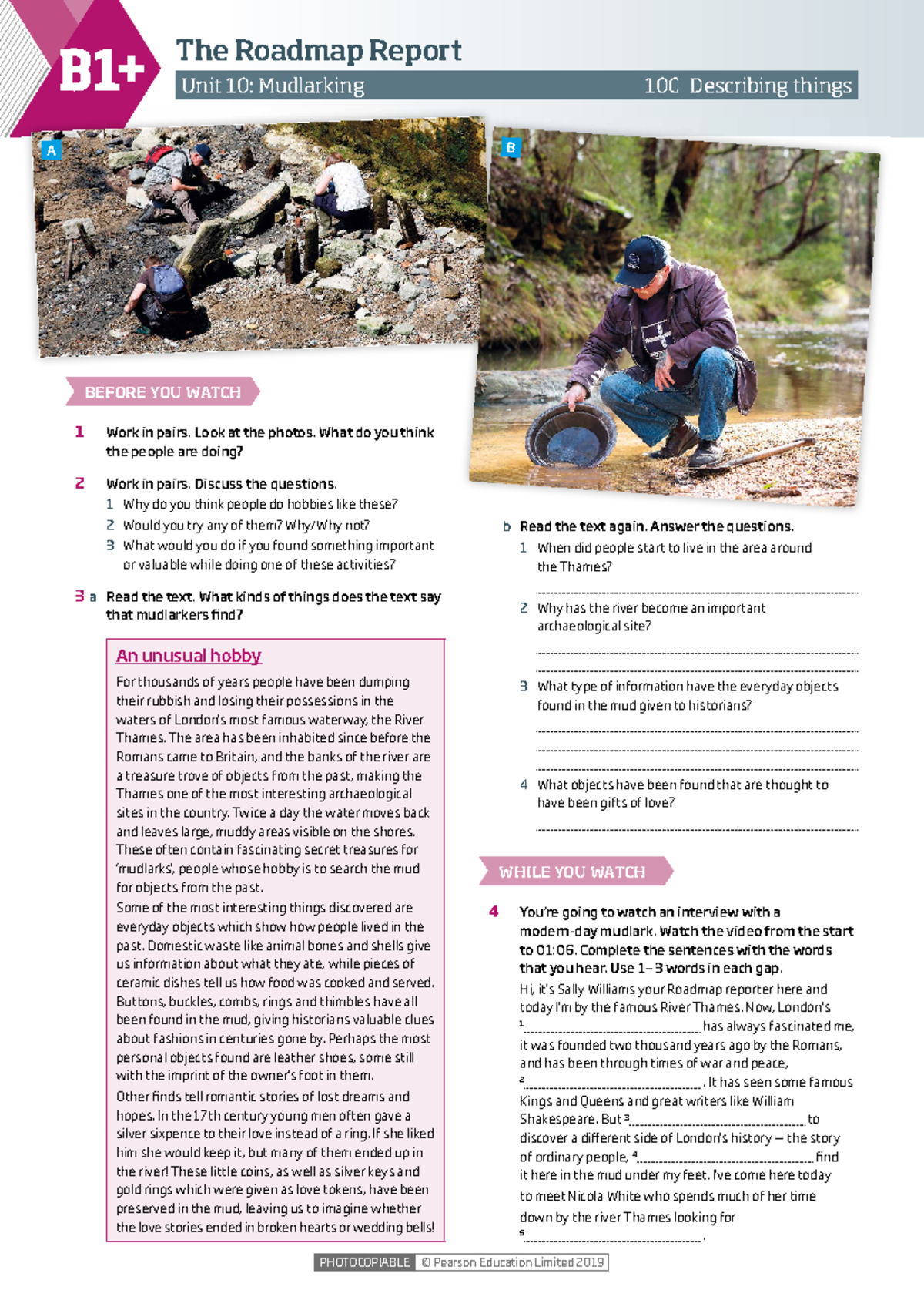 Roadmap Report B1+ Worksheet Unit (10) - The Roadmap Report Unit 1: The ...