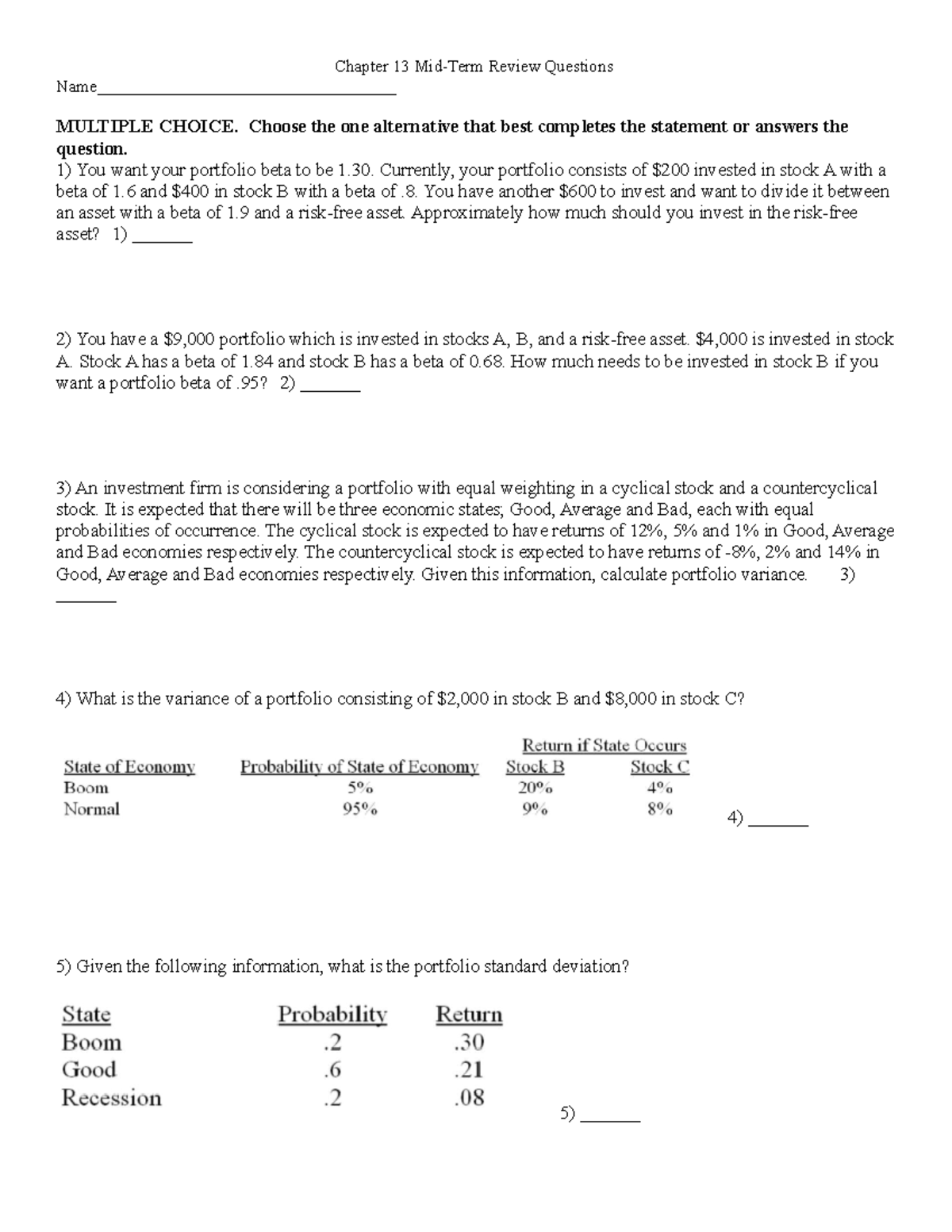 Chapter 13 Review Questions v2 - Chapter 13 Mid-Term Review Questions ...
