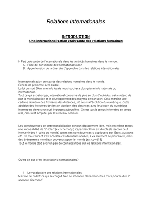 Relation internationale - La géopolitique se base sur la géographie et ...