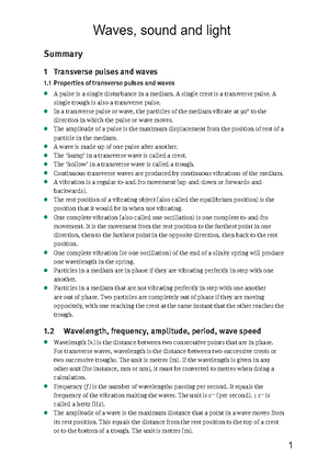 Grade 10 Waves, Sound AND Light - Page 1 PHYSICAL SCIENCES GRADE 10 ...