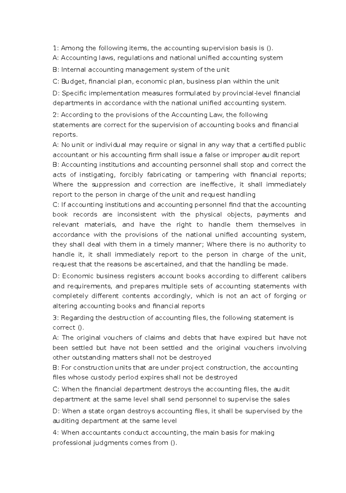 ACC 101 Quiz - Quiz - 1: Among the following items, the accounting ...